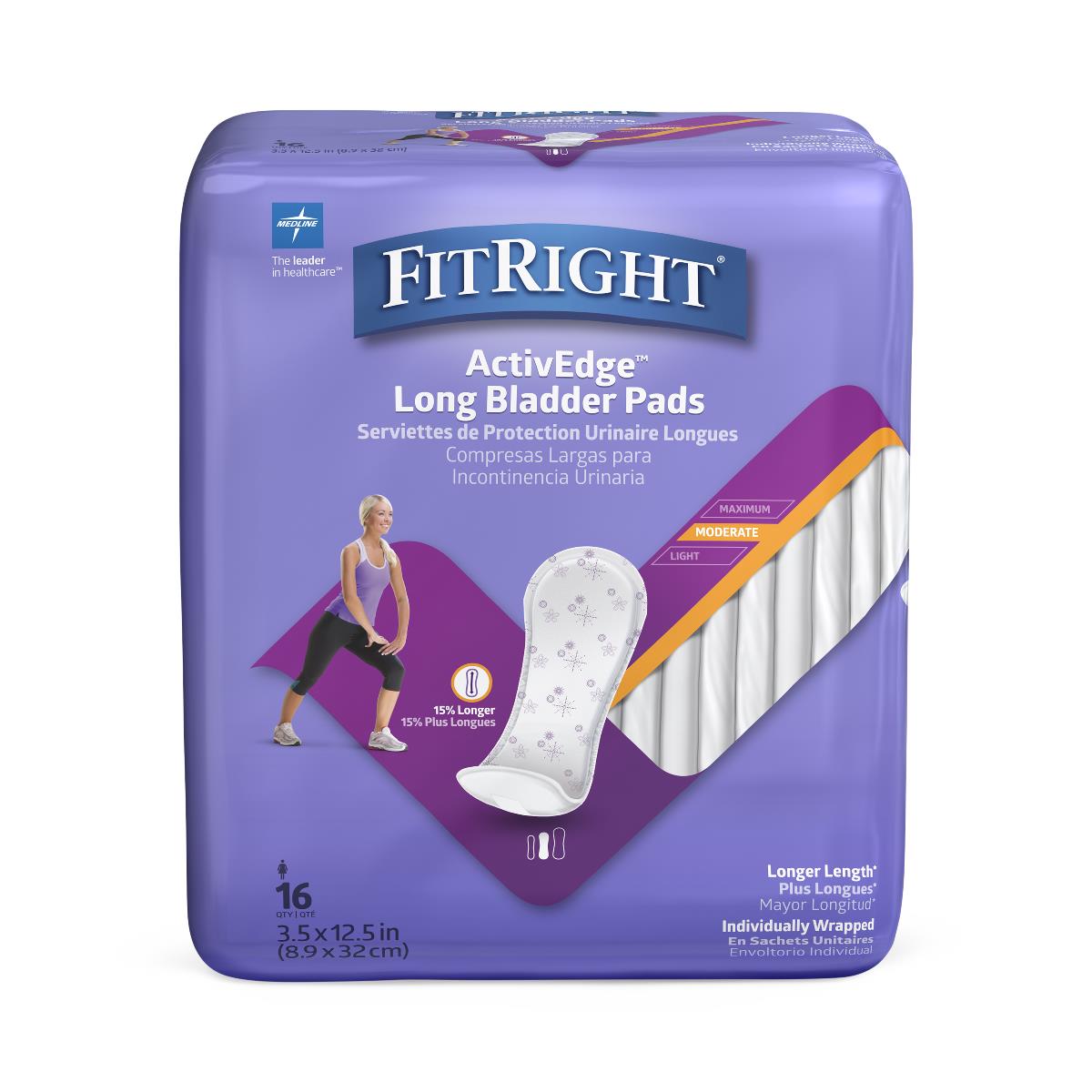 FitRight ActivEdge Women's Bladder Control Pads – A-Z Medical Supply